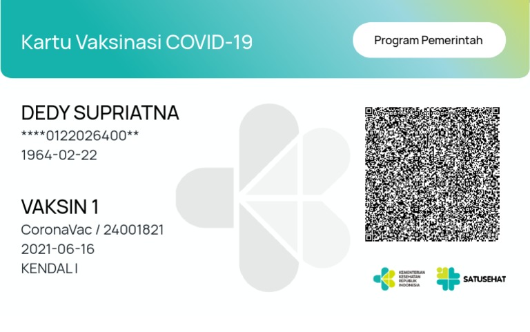 SERTIFIKAT-VAKSIN-DOSIS 1-DEDY-808 | PDF