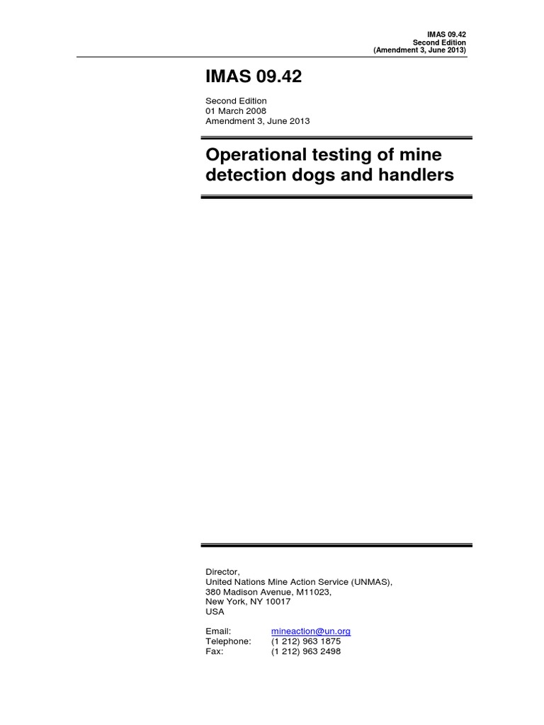 IMAS 09 42 Ed2 Am3 | PDF | Pollution | Land Mine