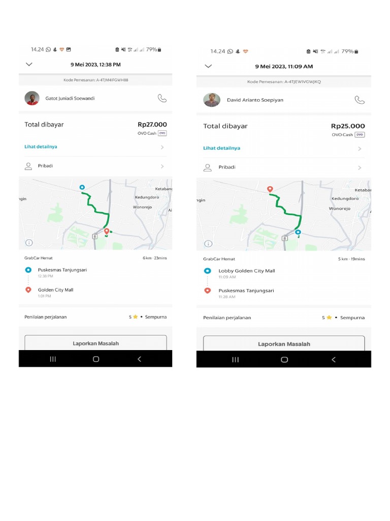 Contoh Struk Grab | PDF