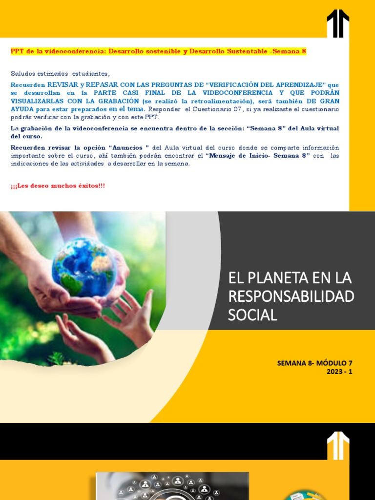 El Planeta en La Responsabilidad Social - Semana 8 | PDF | Contaminación | Residuos