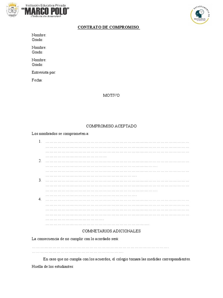 Contrato de Compromiso | PDF