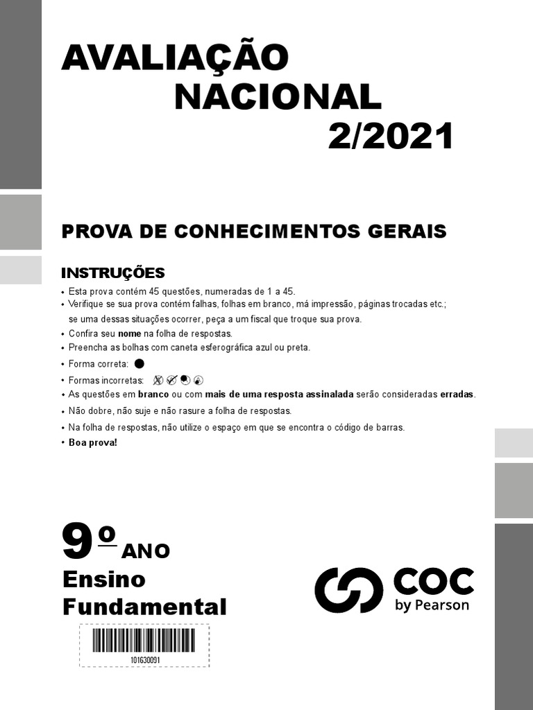 Co Af Az 9a 12 Av Nacional 2 - Prova Web | PDF | Europa | Tabela periódica