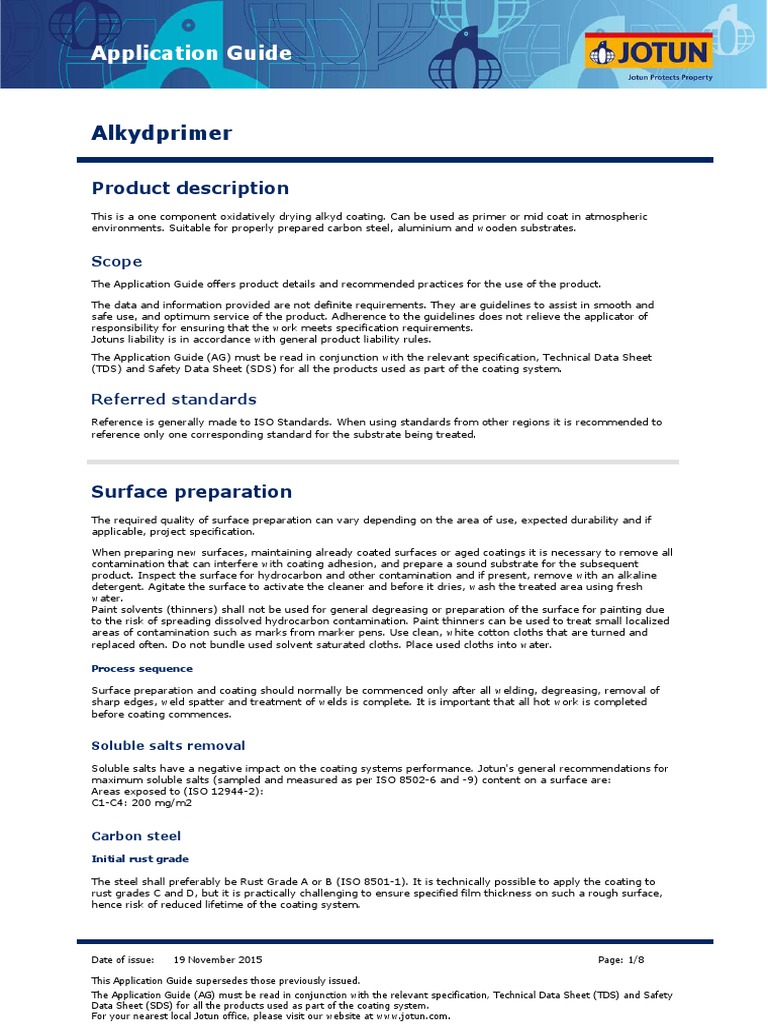 Alkid Primer Jotun | PDF | Paint | Abrasive