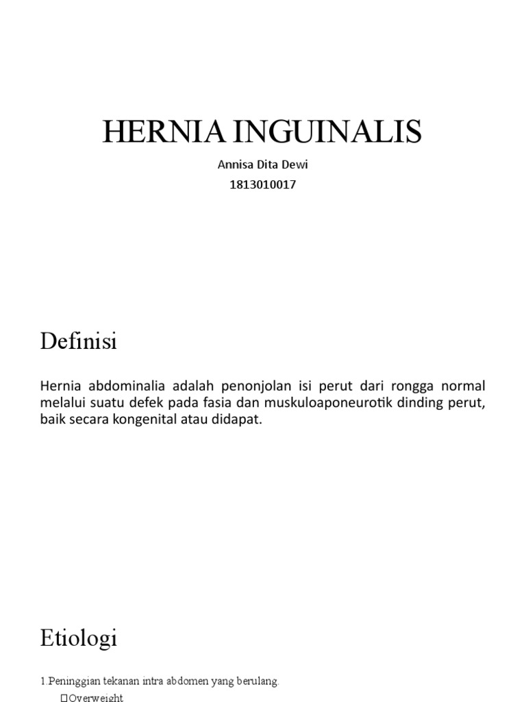 Hernia Inguinalis | PDF