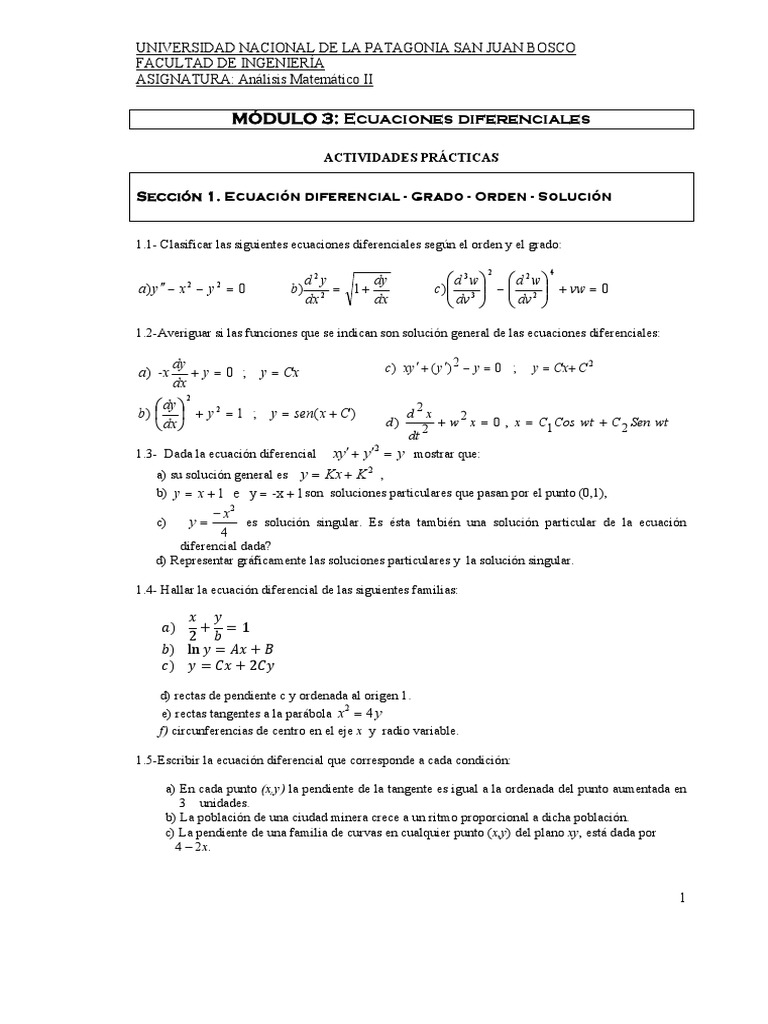 MÓDULO 3 - Parte Práctica | PDF | Ecuaciones | Pendiente