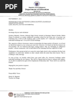 Request Letter For School Beautification | PDF | Behavior Modification ...