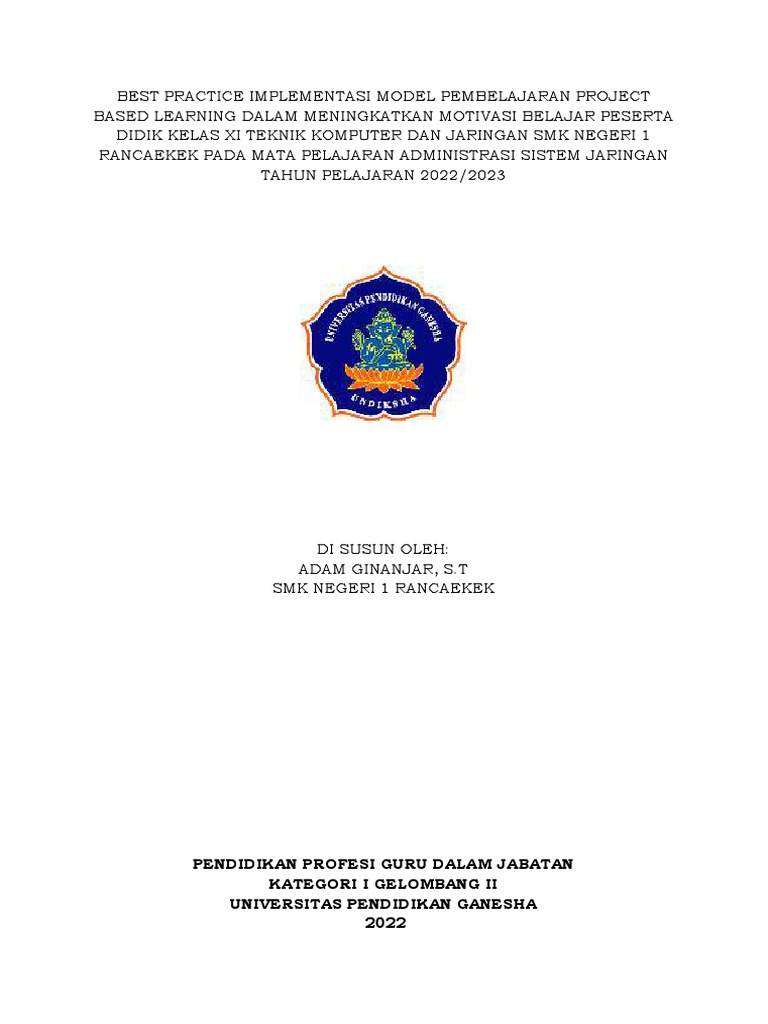 Penerapan PjBL untuk Motivasi Belajar | PDF