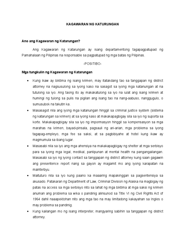 Kagawaran ng Katarungan | PDF