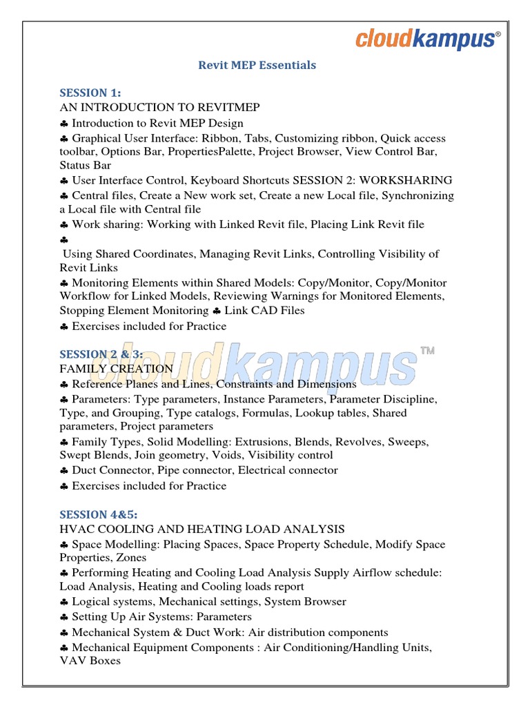 Revit MEP Essentials | PDF | Autodesk Revit | Electrical Wiring