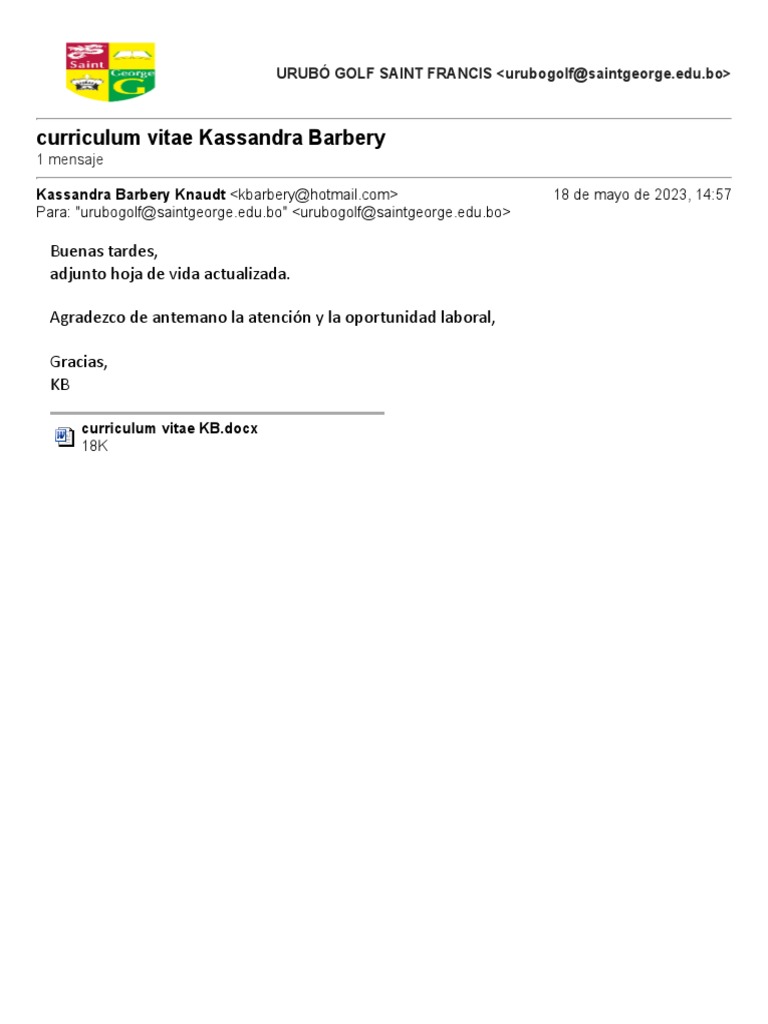 Kassandra Barbery Knaudt | PDF | Sicología