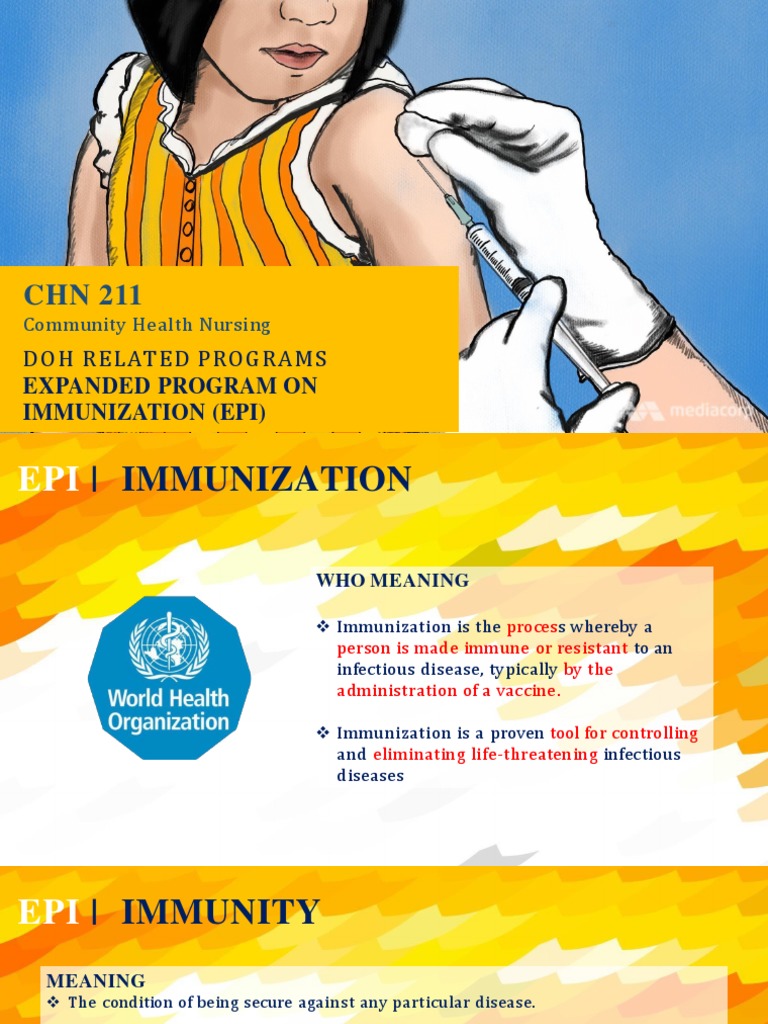 CHN211 Week 7 PPT Expanded Program On Immunization - PPTX Rain Edit 102021 | PDF | Yellow Fever ...