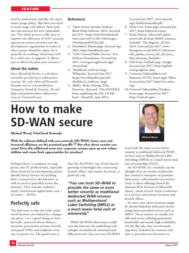 (Network Security 2017-Jan Vol. 2017 Iss. 1) Wood, Michael - How To Make SD-WAN Secure (2017 ...