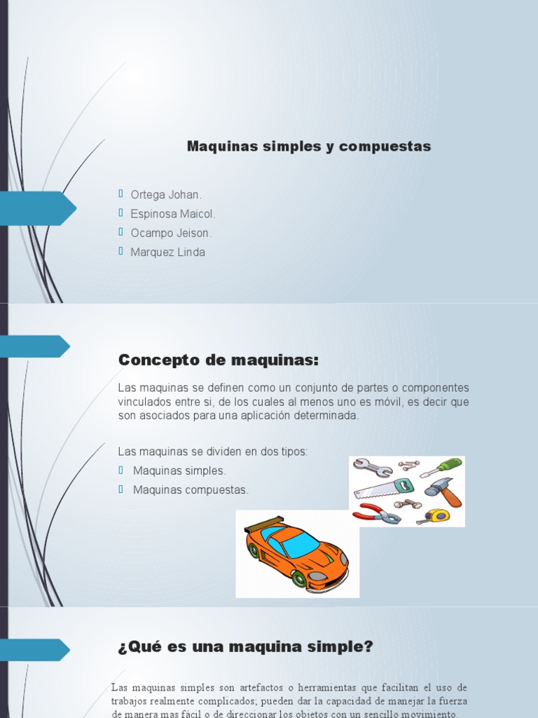 Máquinas Simples y Compuestas | PDF