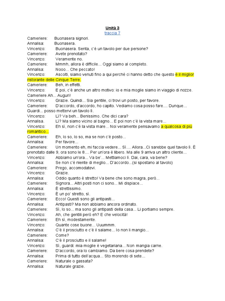 DOMANI 2 - Al Ristorante | PDF