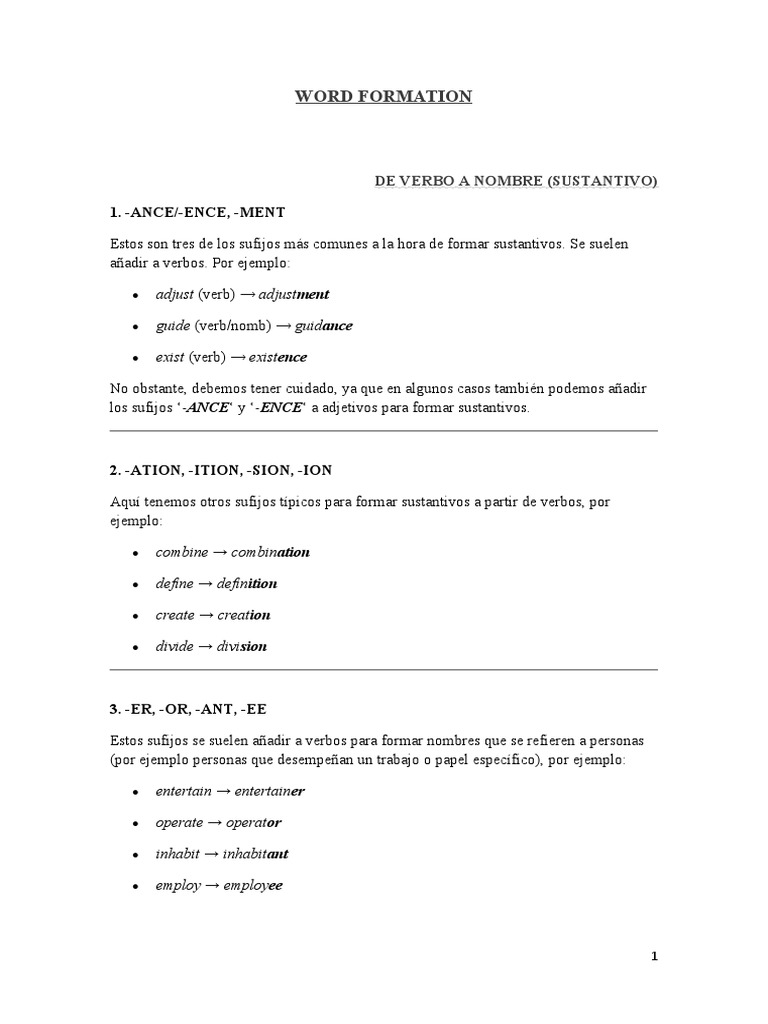 Word Formation | PDF | Semántica léxica | Lexicología