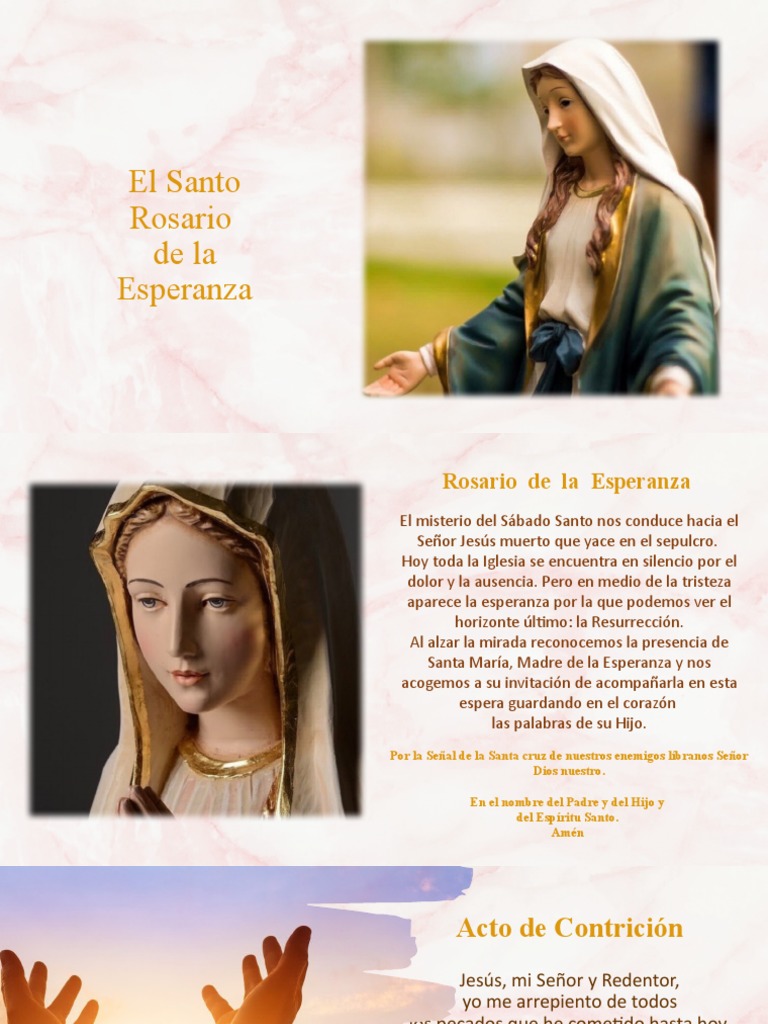 Rosario De La Esperanza Pdf María Madre De Jesús La Resurrección