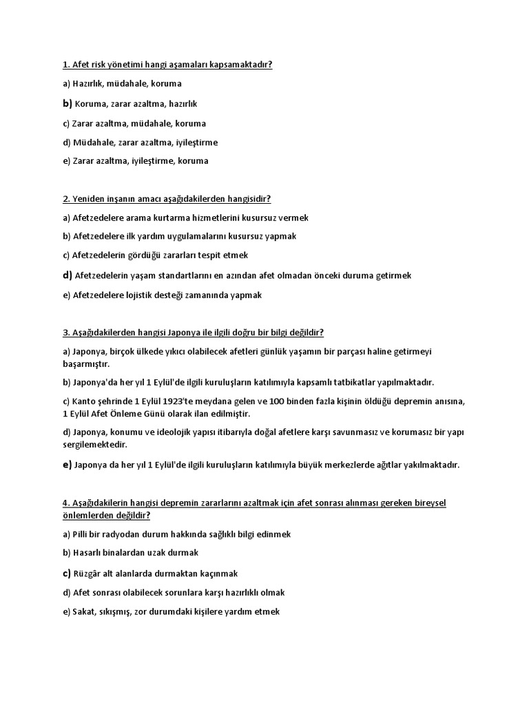 Acil Durum Ve Kriz Yönetimi + | PDF