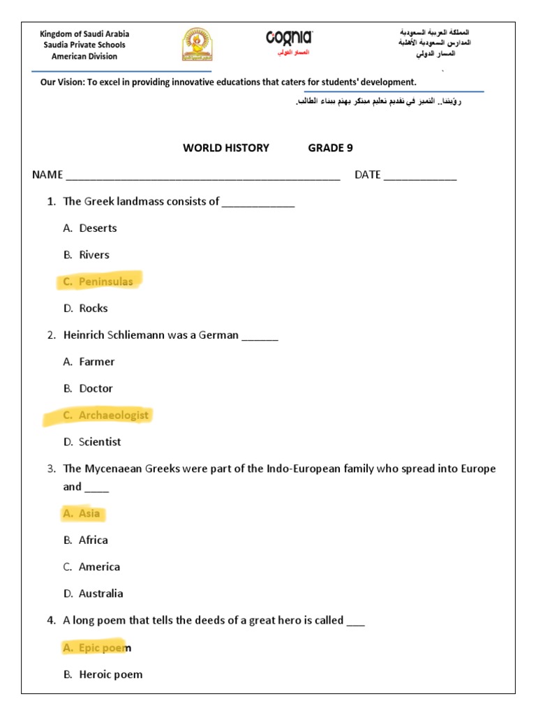 World History Grade 9 | PDF | Reincarnation | Greeks