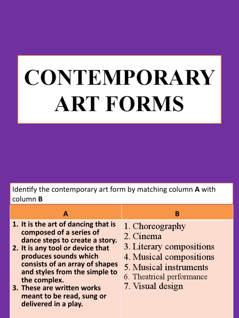 Artreg5 Contemporary+Art+Forms | PDF | Musical Compositions | Dances