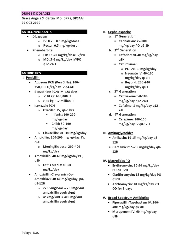 Drugs & Dosages | Download Free PDF | Chemistry | Dose (Biochemistry)