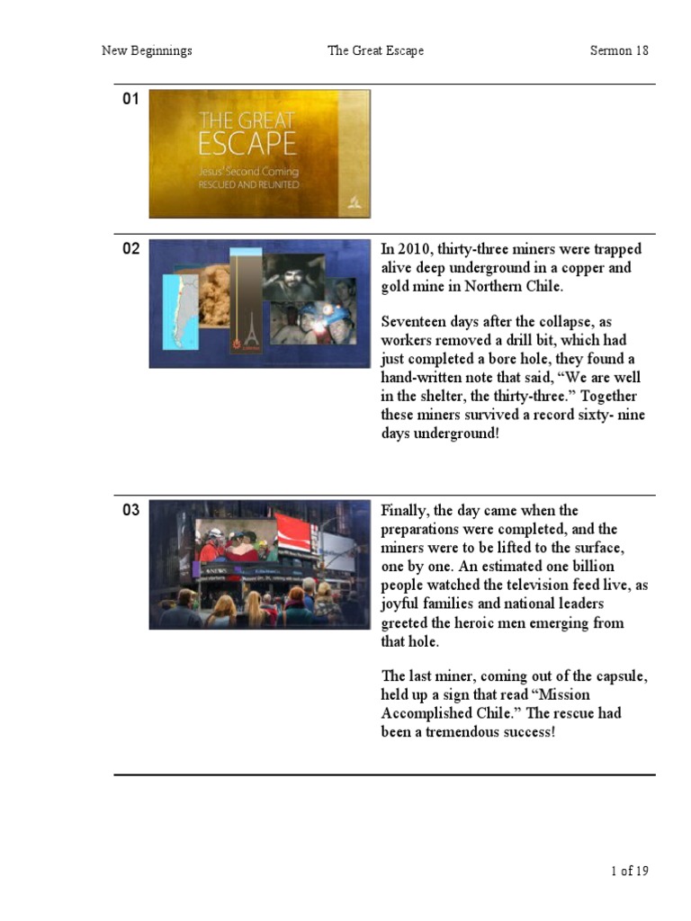 18 The Great Escape | PDF | Jesus | Second Coming