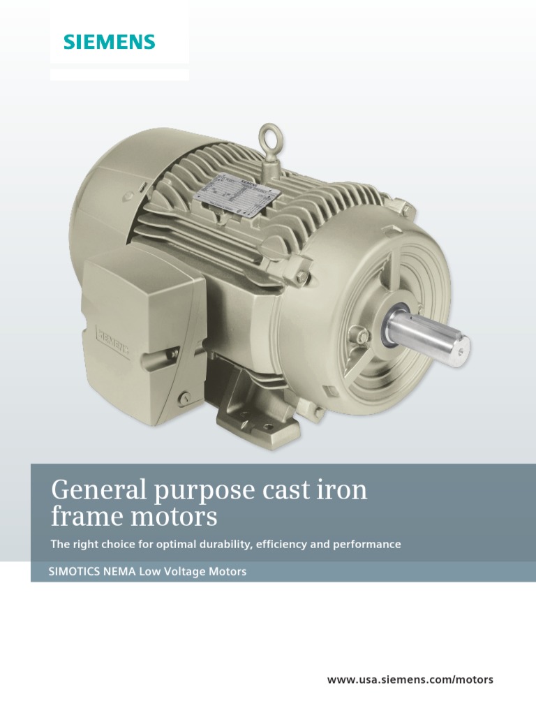 SIMOTICS General Purpose Cast Motors | PDF | Electric Motor | Bearing ...