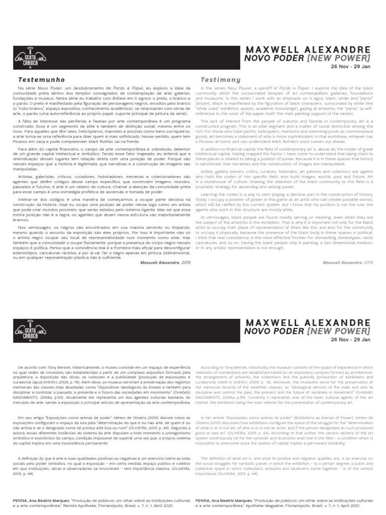 Maxwell Alexandre - Novo Poder | PDF | As artes | Estética