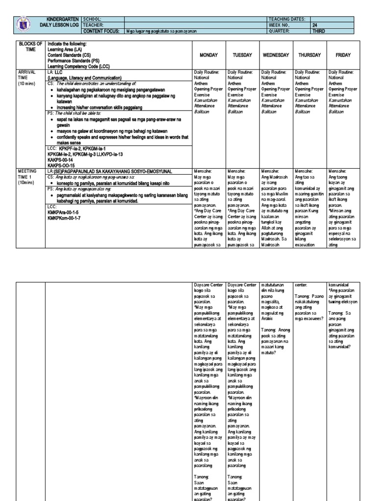 Kinder Q3 Week 4 24 Dll Pdf