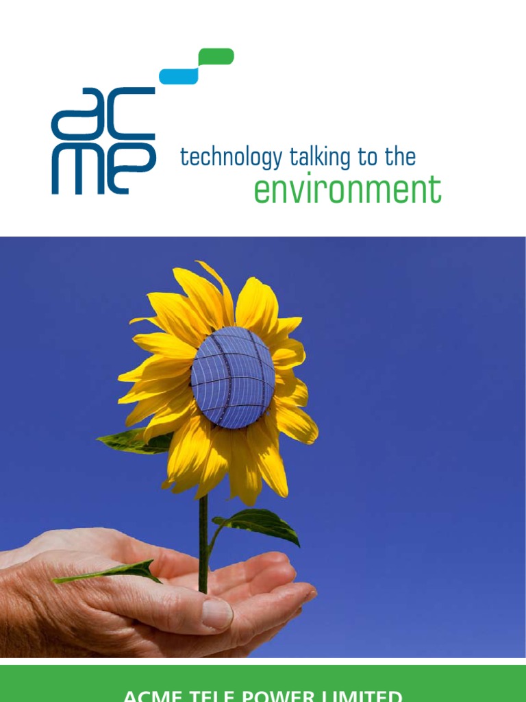 Technology Talking to the Environment: ACME Tele Power Limited's ...