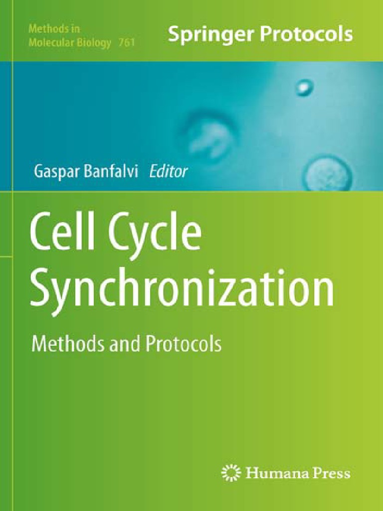 Cell Cycle Synchronization - Methods and Protocols - Gaspar Banfalvi ...