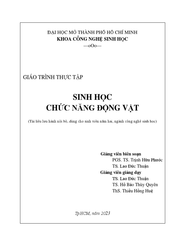 Giao Trinh Thuc Tap SLDV 2023 | PDF