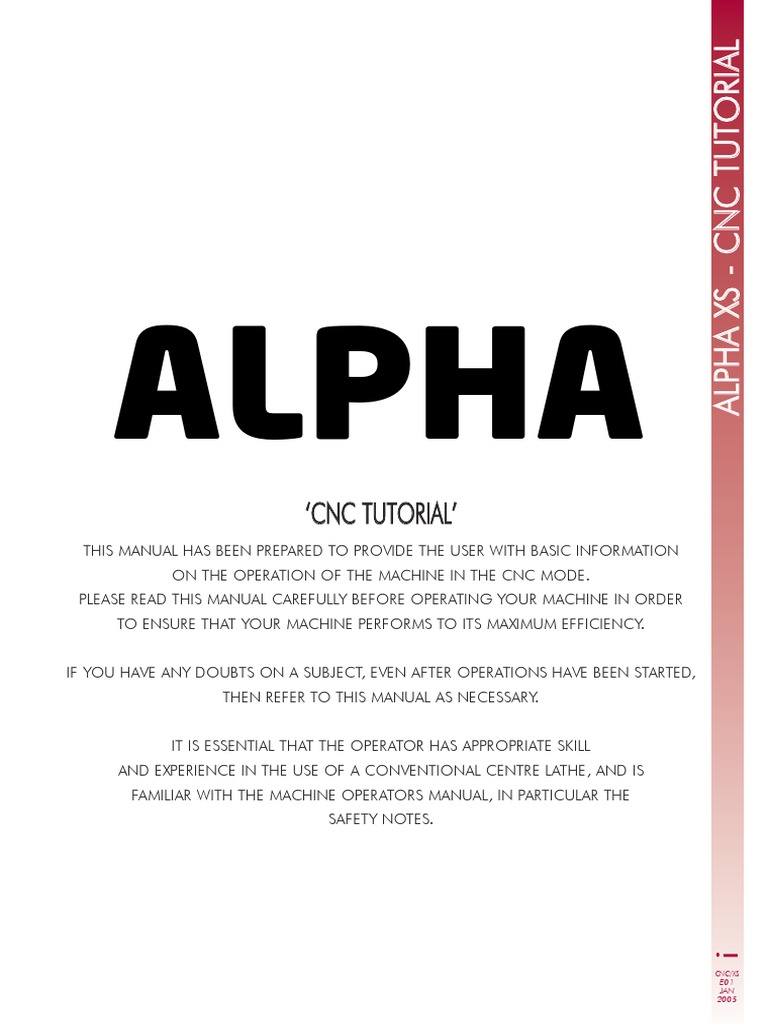 T3 - CNC Tutorial XS - ENGLISH TF-PLUS | PDF | Numerical Control ...