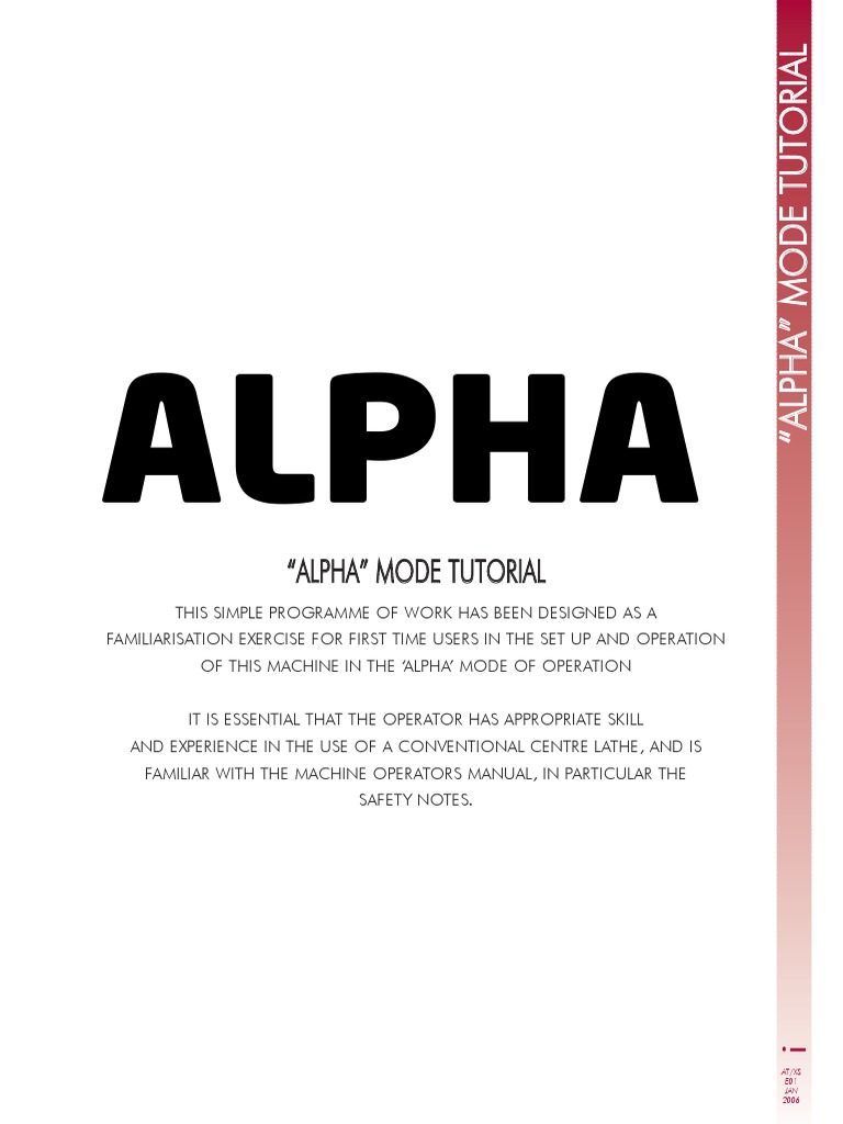 T2 - Alpha Mode Tutorial XS - ENGLISH TF-PLUS | PDF | Numerical Control ...