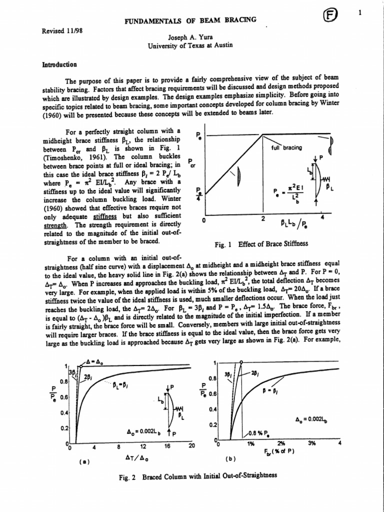 Fundamentals of Bracing (Yura) | PDF