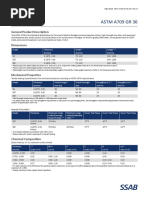 Data Sheet ASTM A36 | PDF | Structural Steel | Ultimate Tensile Strength