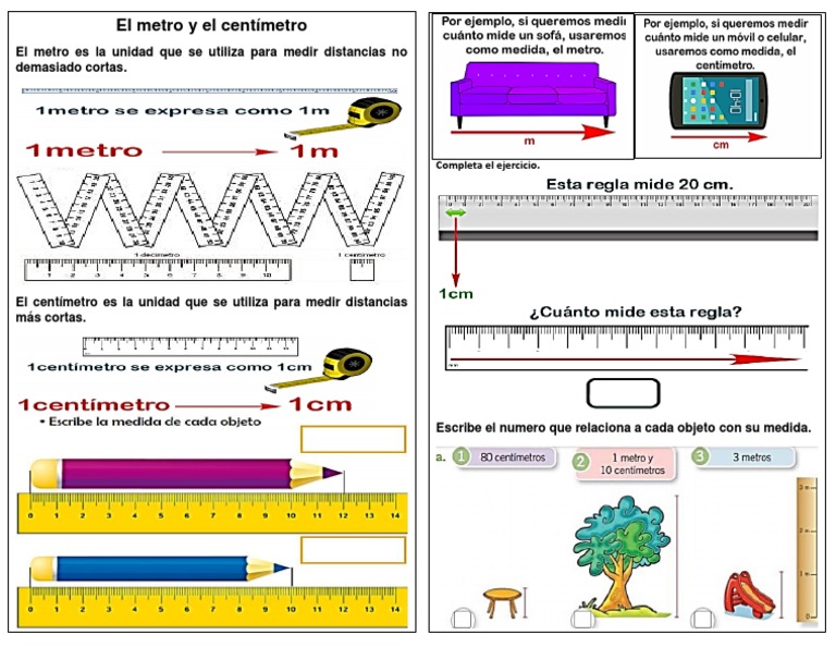 el metro y el centimetro | PDF