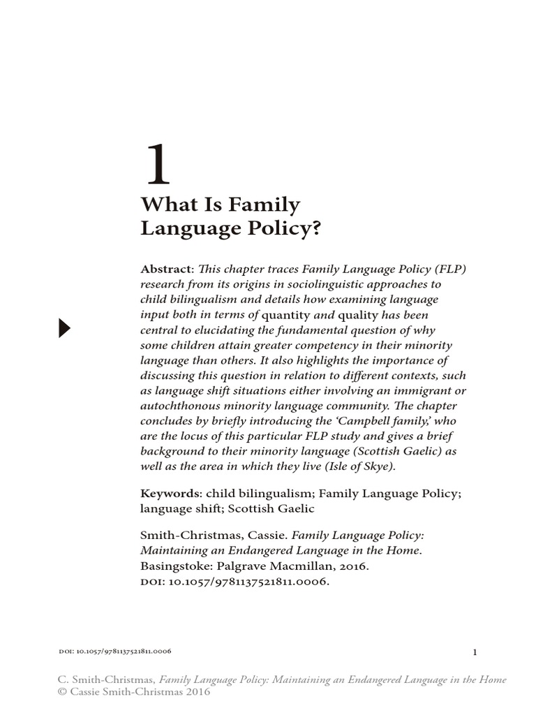 What Is Family Language Policy Smith | PDF | Cognitive Science ...