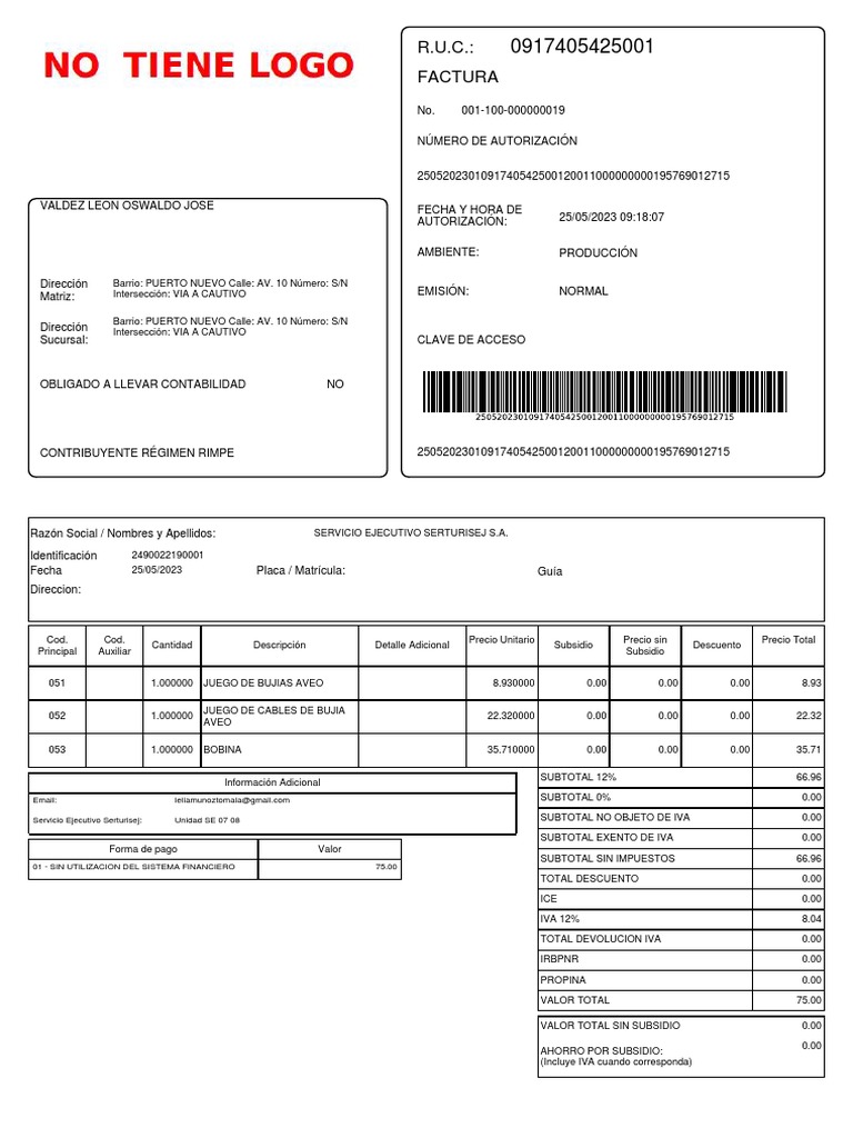 Facturas en Ecuador 3 | PDF | Factura | Comercio