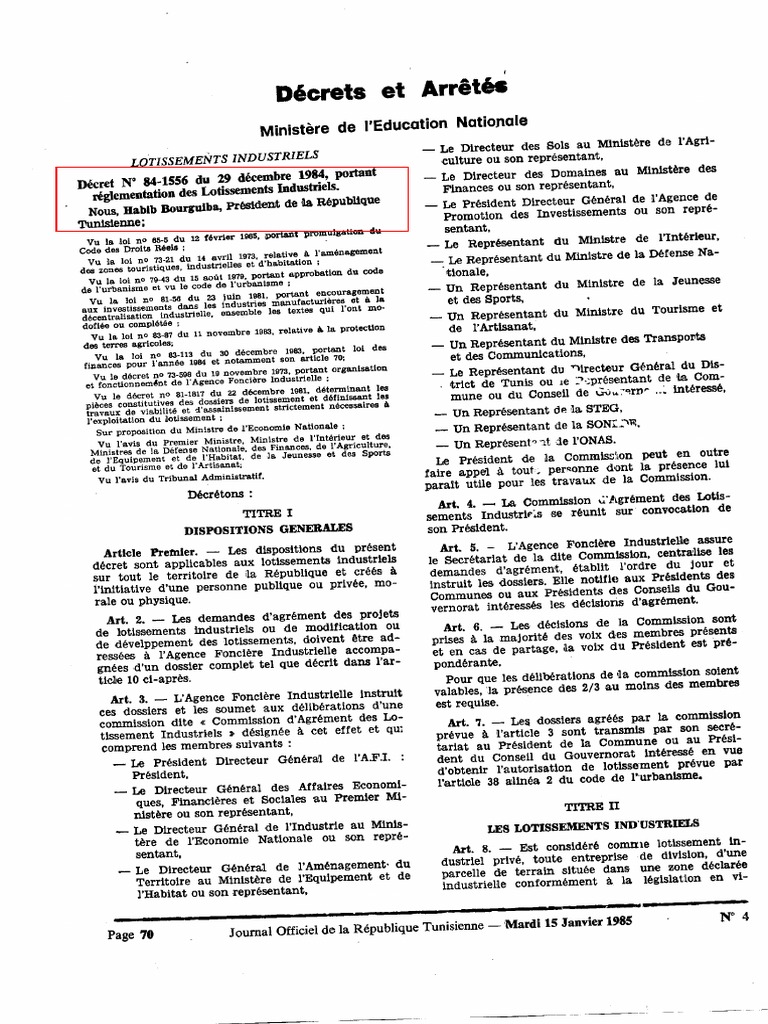 Decret 84-1556 | PDF
