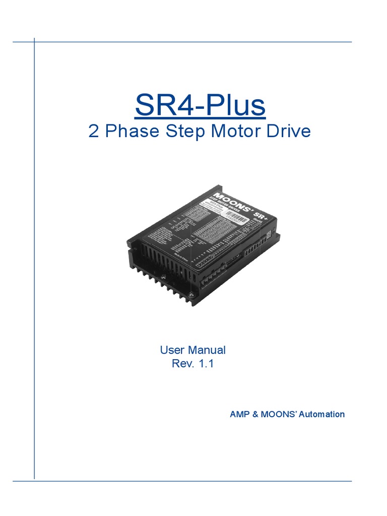 SR4 Plus User Manual | PDF | Power Supply | Electric Motor