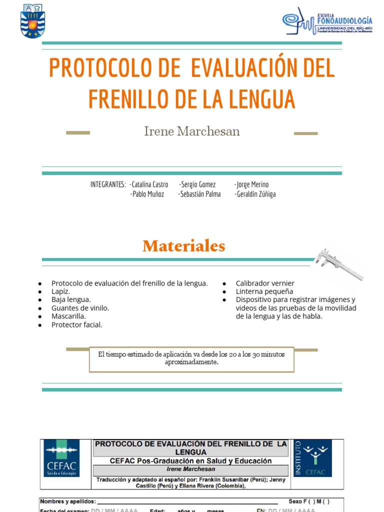 Protocolo de Evaluación Del Frenillo de La Lengua | PDF