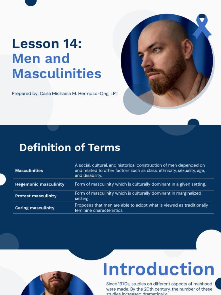 Ge4 Lesson 14 Men And Masculinities Pdf Masculinity Feminism