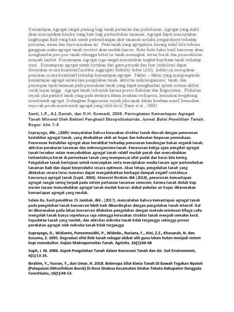 Kemantapan Agregat Sangat Penting Bagi Tanah Pertanian Dan Perkebunan ...