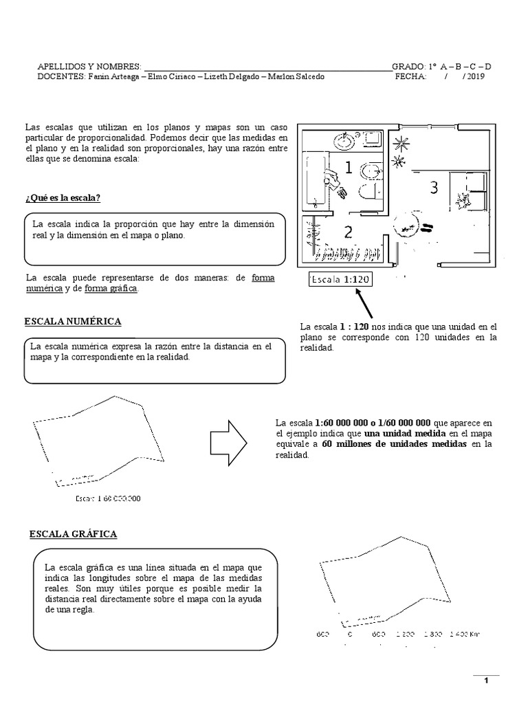 Escalas Planos y Mapas | PDF | Mapa | Metrología