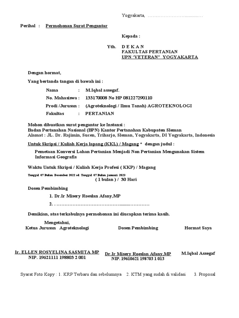 1 Blangko Ke Instansi 2022 BPN 1 | PDF