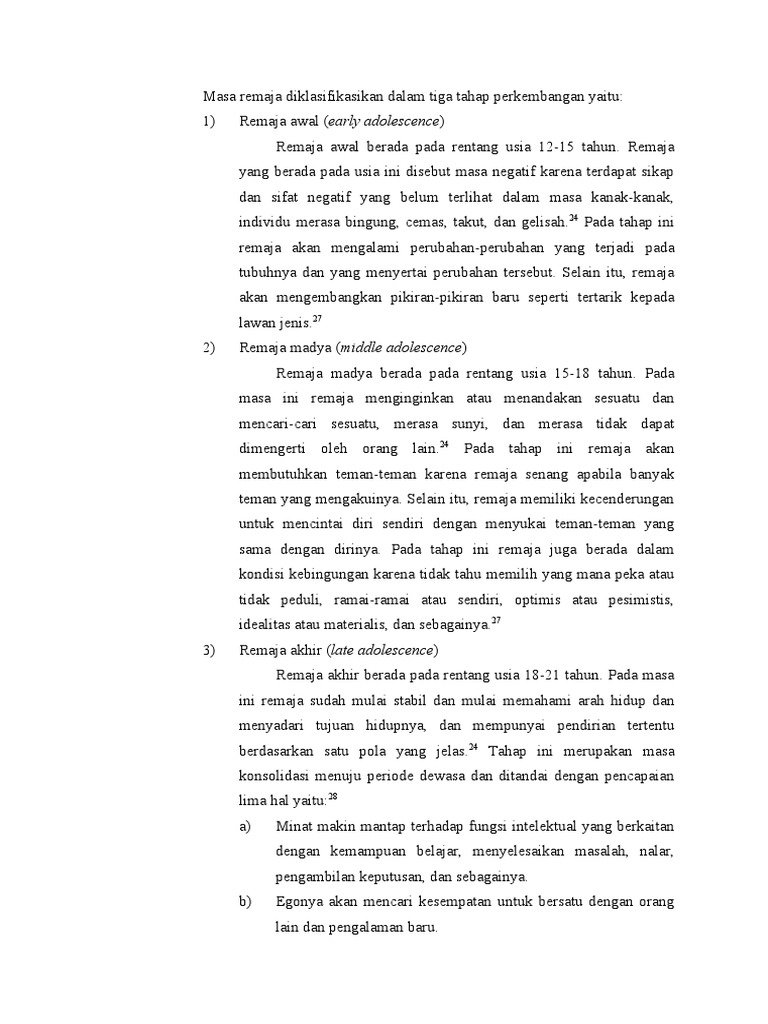 Tahap Perkembangan Remaja | PDF