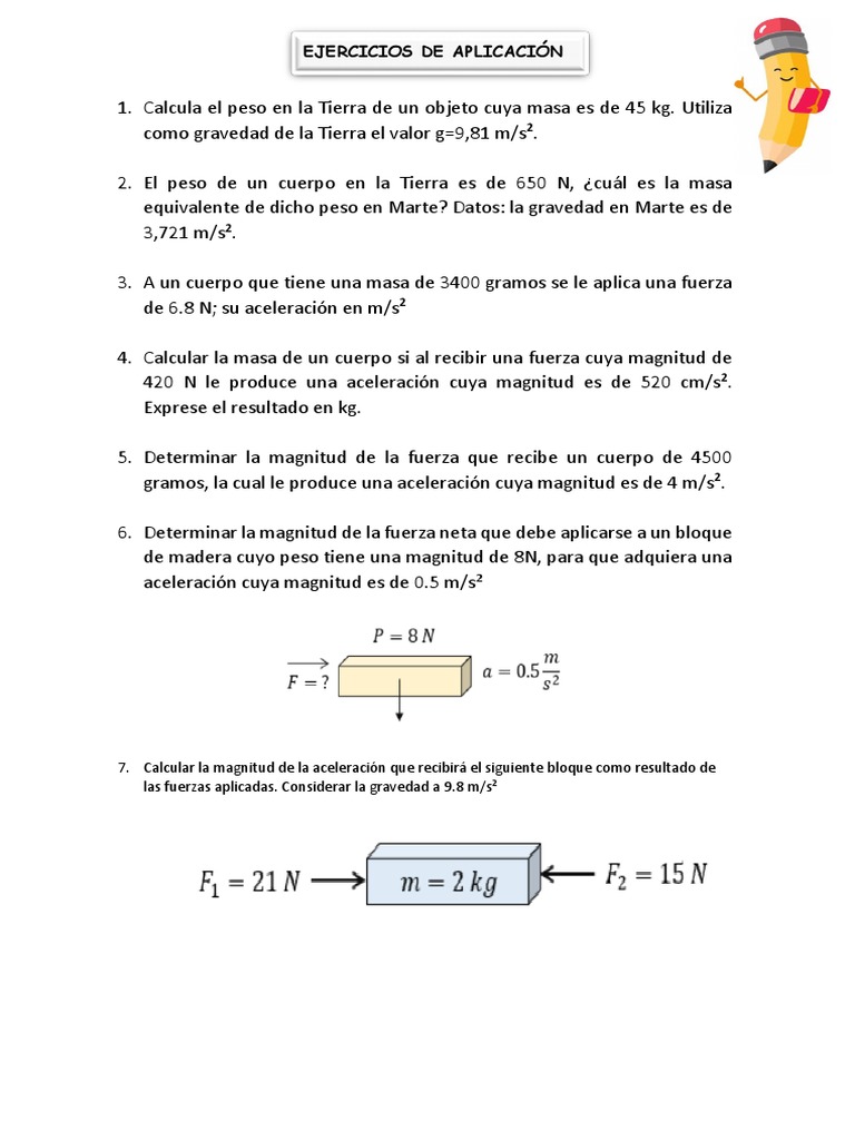 Ficha de Trabajo - Leyes de Newton | PDF