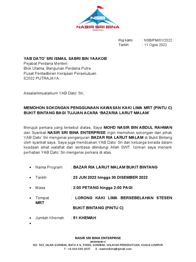 Surat Kepada PM | PDF