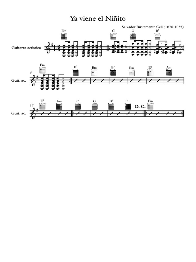 Ya Viene El Niñito - Partitura Completa | PDF