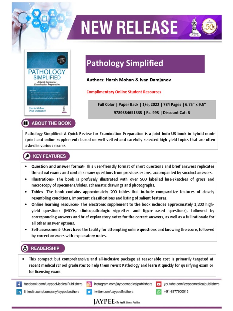 Harsh Mohan - Pathology Simplified | PDF